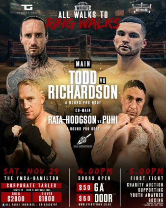 Emile Richardson vs. Hayden Todd, War in the Waikato | Boxing Bout ...