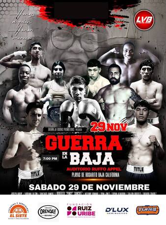 Francisco Rosendo vs. Cesar Araiza Merida, Guerra en la Baja | Boxing ...