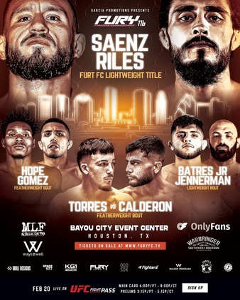 Fury FC 116: Saenz vs. Riles | MMA Event | Tapology