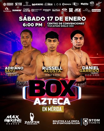 Daniel Garrido vs. Bralton Munoz, Box Azteca en Merida | Boxing Bout ...
