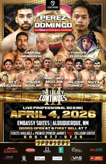 Abraham Perez vs. Esneth Domingo, The Legacy Continues III | Boxing ...