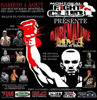 Adrénaline MMA 1: Hands of Stone | MMA & Kickboxing Event | Tapology