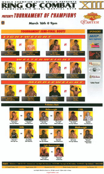 Phillipe Nover vs. Jay Coleman, Ring of Combat 13 | MMA Bout | Tapology