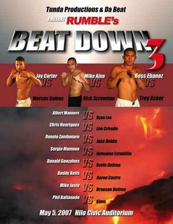 Albert Manners vs. Ryan Lee, Rumble on the Rock | MMA Bout | Tapology