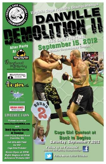 Virginia Cage Fighting Championships: Danville Demolition 2 | MMA Event ...