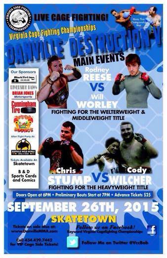 Virginia Cage Fighting Championships: Danville Destruction 5 | MMA ...