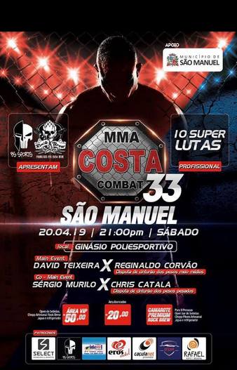 Costa Combat 33 | MMA Event | Tapology