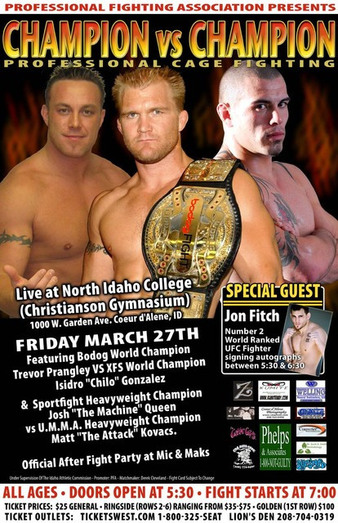 Isidro Gonzalez vs. Trevor Prangley, PFA | MMA Bout | Tapology