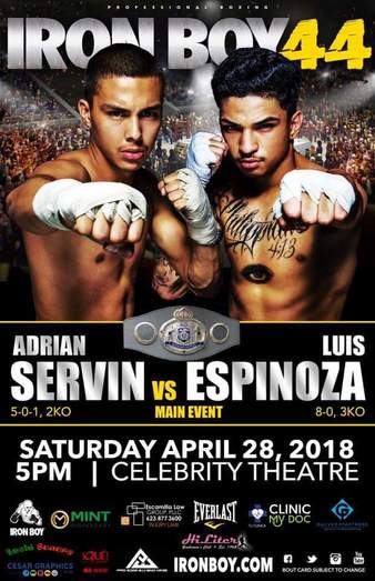 Servin vs. Espinoza: Iron Boy 44 | Boxing Event | Tapology