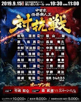 Central Japan Rookie of the Year 2019 | Boxing Event | Tapology