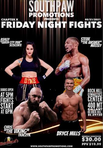 Bryce Mills vs. Ryan Schwartzberg, Friday Night Fights (Cancelled ...
