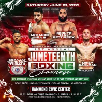 Juneteenth Boxing Showcase | Boxing Event | Tapology