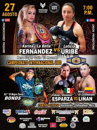 Karina Fernandez vs. Leticia Uribe, Fernandez vs. Uribe | Boxing Bout ...
