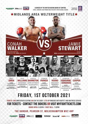 Conah Walker vs. Jamie Stewart, Walker vs. Stewart | Boxing Bout | Tapology