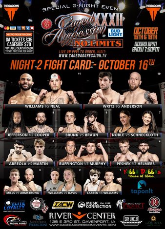 Caged Aggression 32: No Limits Night 2 | MMA Event | Tapology