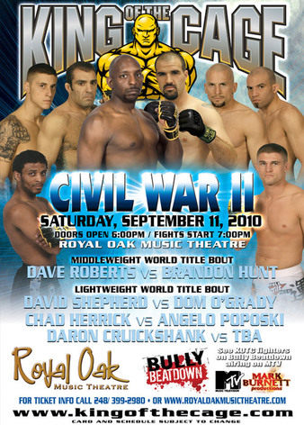 KOTC: Civil War 2 | MMA Event | Tapology