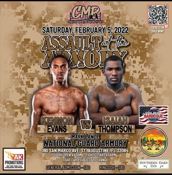 Kenmon Evans vs. Isaiah Thompson, Assault at the Armory | Boxing Bout ...