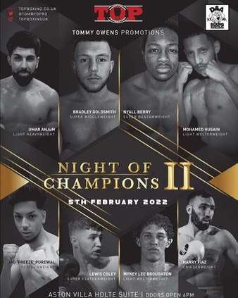 Umar Anjum vs. Ryan Bithell, Night of Champions II | Boxing Bout | Tapology