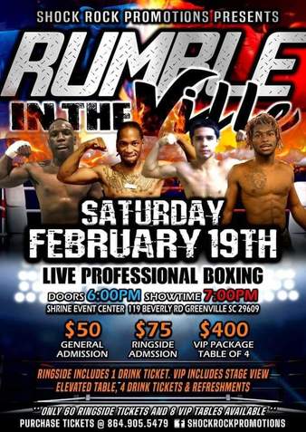 Rumble in the Ville | Boxing Event | Tapology