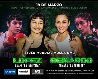 Oriana Sanchez vs. Micaela Denise Cuello, Lopez vs. Demarco | Boxing ...