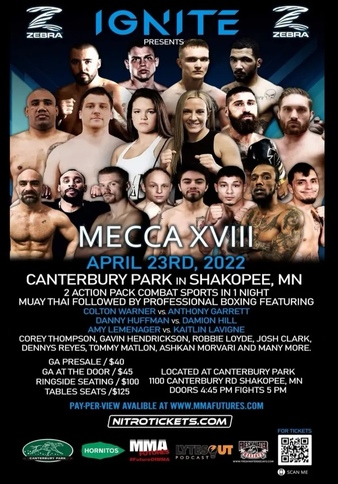 Colton Warner vs. Anthony Garrett, Mecca XVIII | Boxing Bout | Tapology