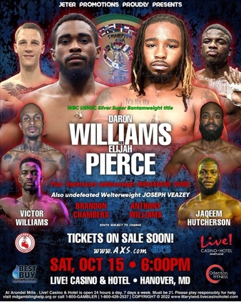 Williams vs. Pierce | Boxing Event | Tapology