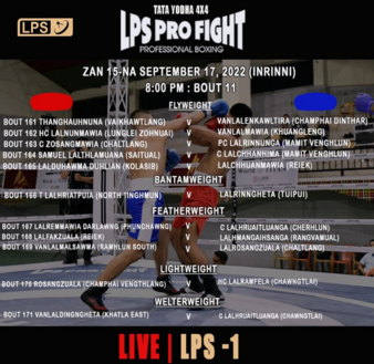 Thanghauhnuna vs. Vanlalenkawltira, LPS Pro Fight 2022 Tournaments ...