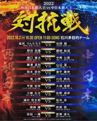 Kotetsu Shin vs. Junya Kawai, Central Japan Rookie of the Year 2022 ...