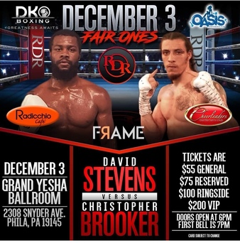 David Stevens vs. Christopher Brooker, Fair Ones | Boxing Bout | Tapology
