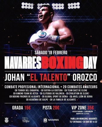 Johan Orozco vs. Anderson Rangel, Navarres Boxing Day | Boxing Bout ...