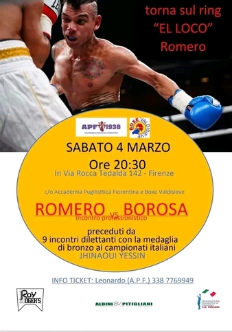 Romero vs. Borosa | Boxing Event | Tapology