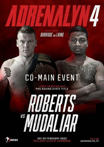 Bryan Roberts vs. Krishna Mudaliar, Adrenalyn 4 | Boxing Bout | Tapology