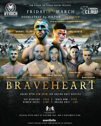 Nathaniel Collins vs. James Beech Jr., Braveheart | Boxing Bout | Tapology