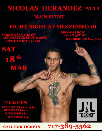 Fight Night at the Zembo III | Boxing Event | Tapology