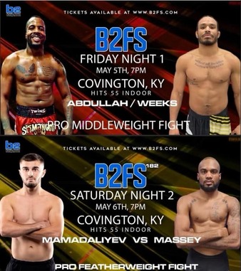 B2 Fighting Series 181: Kentucky Night One Friday | MMA & Grappling ...
