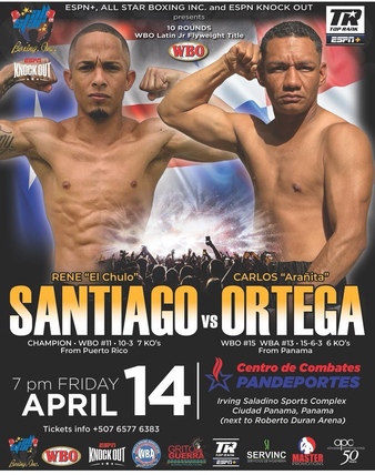 Carlos Ortega vs. Rene Santiago, Santiago vs. Ortega | Boxing Bout ...